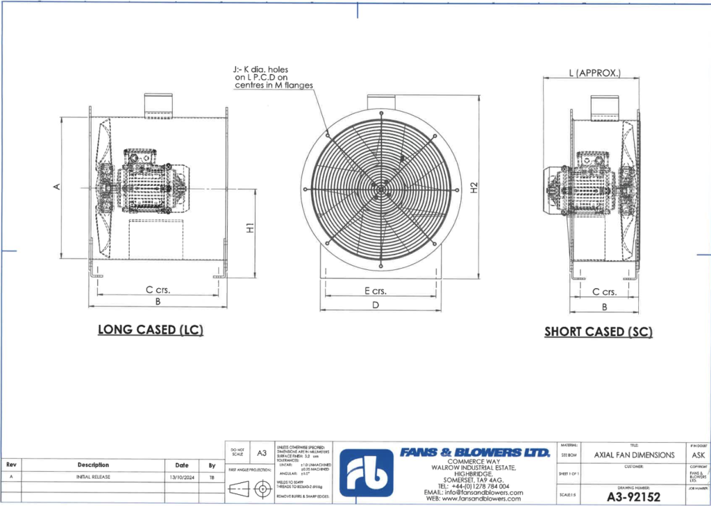 400 Axial Fan – Compact and Efficient Industrial Ventilation